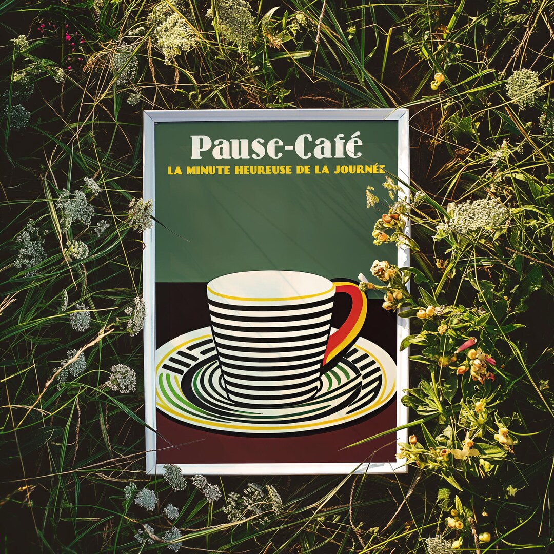 French Coffee Poster: Vintage Pause-cafe Kitchen Wall Art - Etsy
