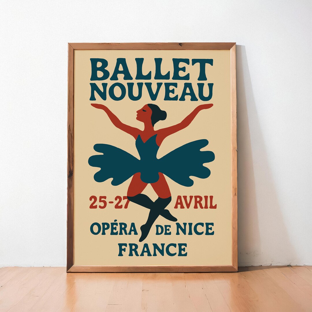 Art Nouveau Ballerina Print: Vintage French Ballet Poster - Etsy