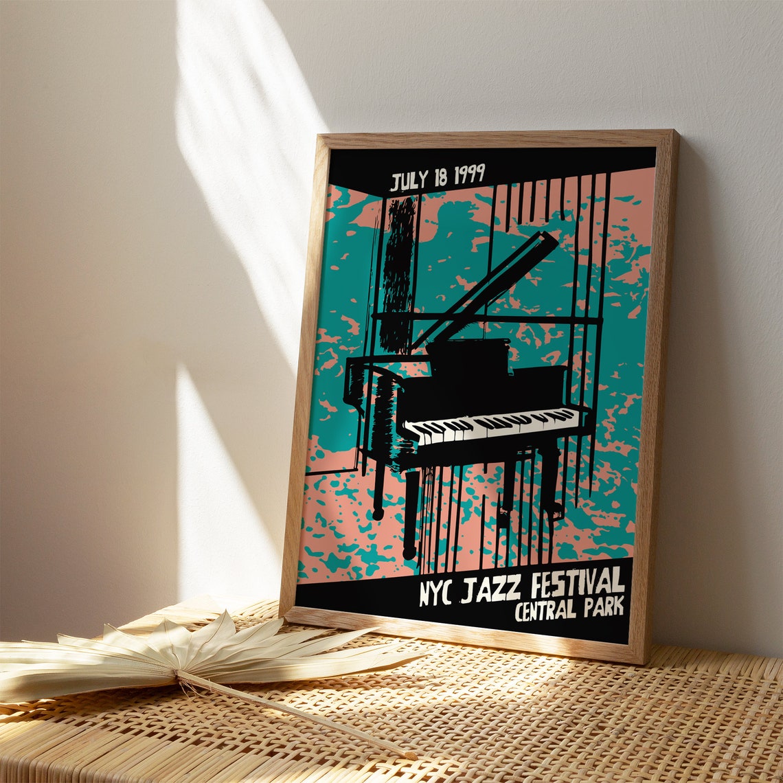 NYC Jazz Festival Poster Grand Piano Central Park Art - Etsy