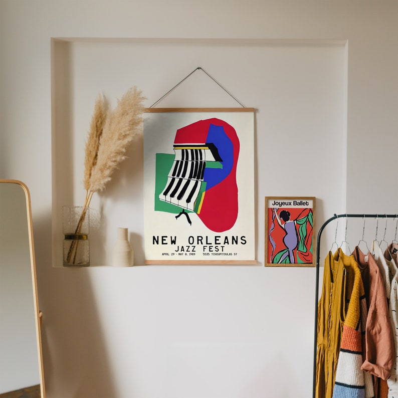 1989 New Orleans Jazz Festival Poster Grand Piano Wall Art - Etsy