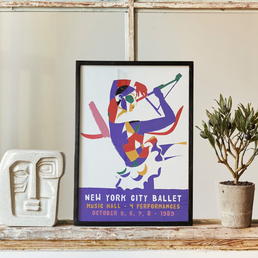 Retro New York City Ballet Poster Ballerina Wall Art - Etsy