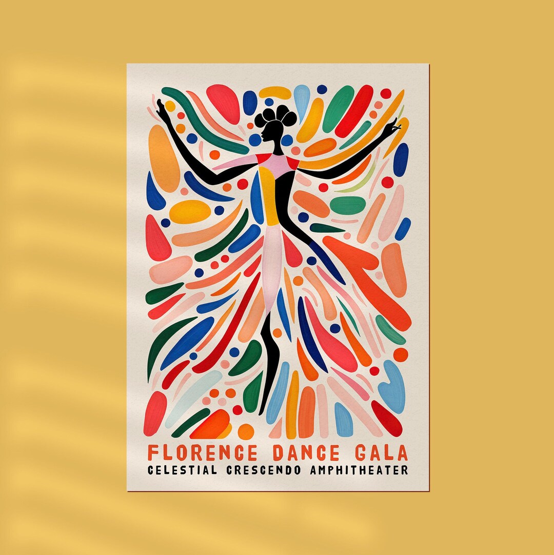 Italian Ballet Poster Florence Classic Dance Wall Art Paper Collage ...