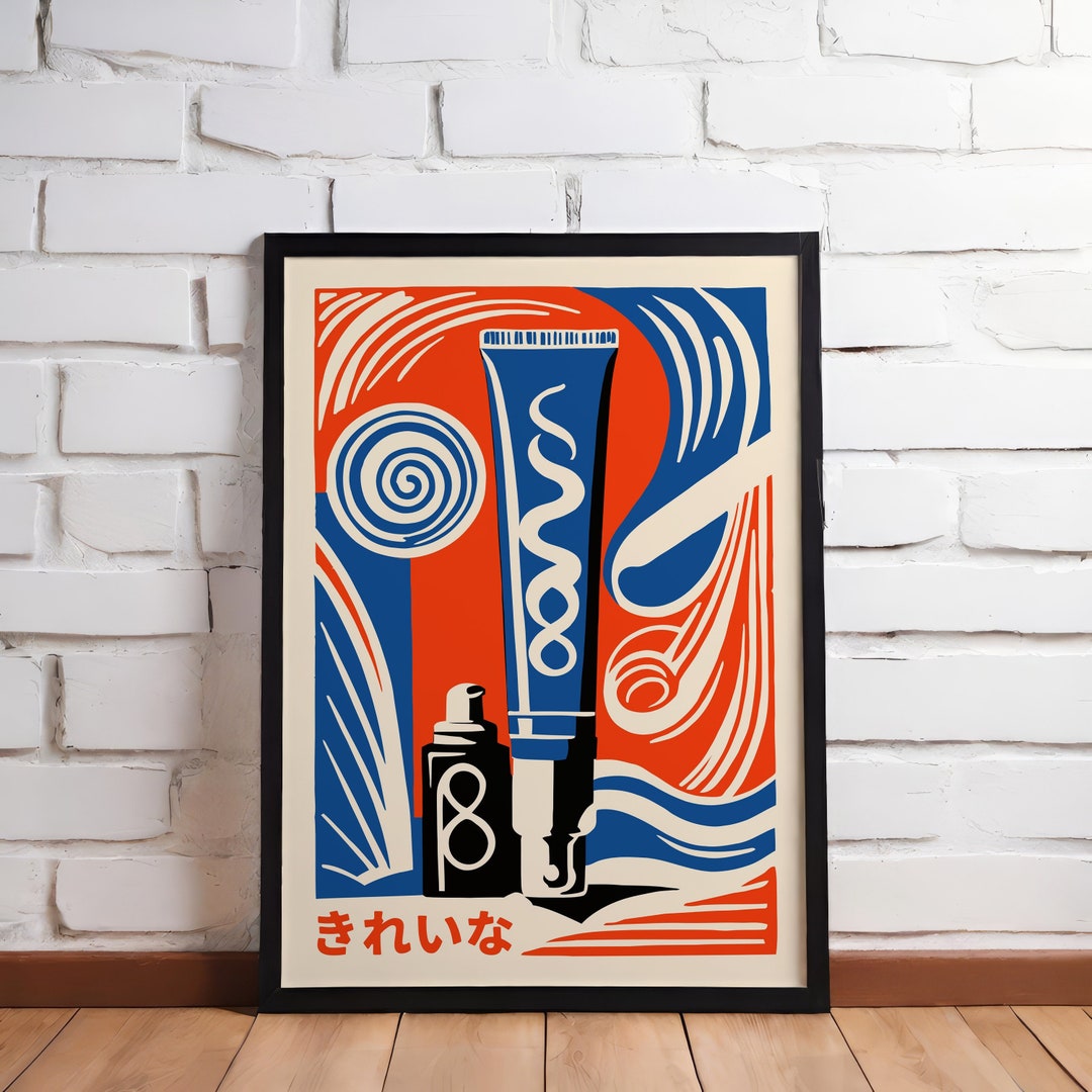 Japanese Toothpaste Advertising Poster - Vintage Art Print - Mailed ...