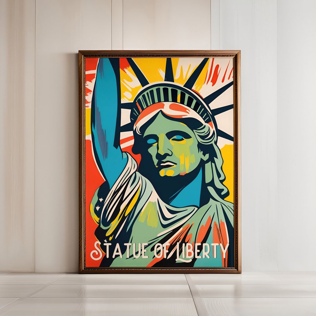 Statue of Liberty POSTER NYC Pop-art Aesthetic USA Statue New York City ...