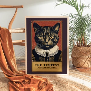Shakespeare’s the Tempest Cat Poster - Vintage Style Wall Art, Literary ...