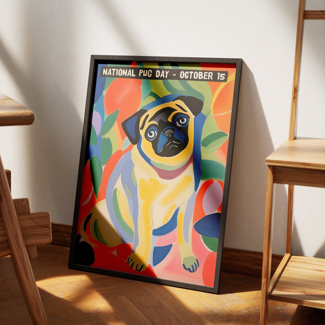 NATIONAL PUG DAY Poster Original Wall Art Print - Etsy