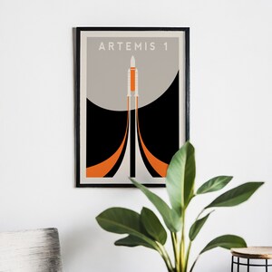 Artemis 1 Poster - Rocket Launch Print Space Exploration NASA Mission ...