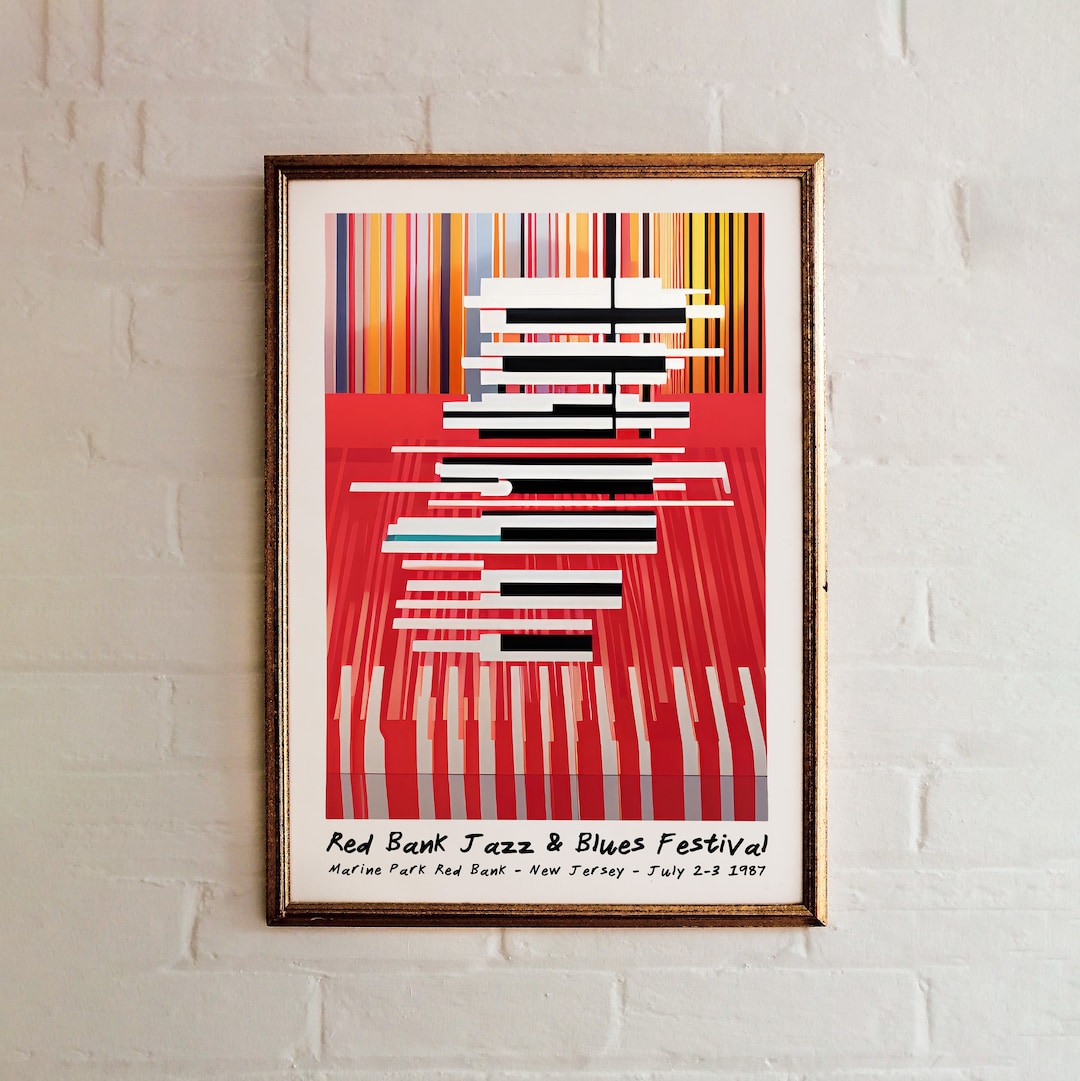 Retro Jazz & Blue Festival Poster Music Festival Advertising Giclee ...