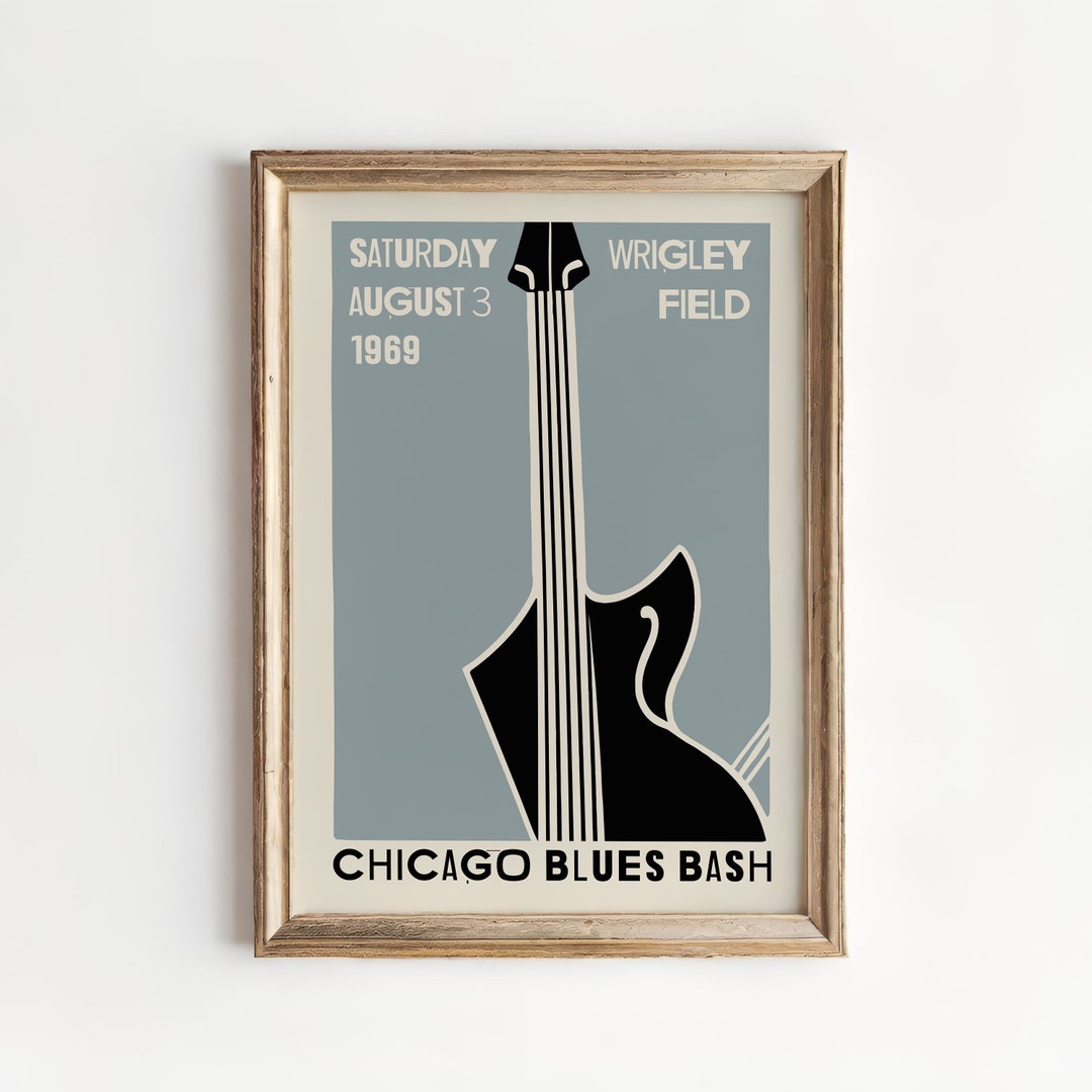 Chicago Blues Bash 1969 Poster: Retro Music Festival Giclée Print - Etsy