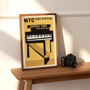 New York City Jazz Festival POSTER - Central Park - NYC Street Art - Music Concert Art Print ...