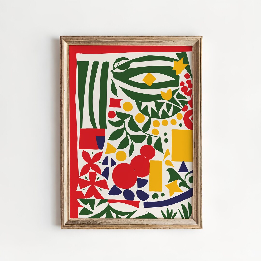 Folk Cutouts Wall Art - Paper Cut-outs Art Print | Neutral Wall Art ...