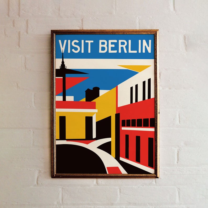 Vintage BERLIN Travel Poster Retro Advertising Print - Etsy