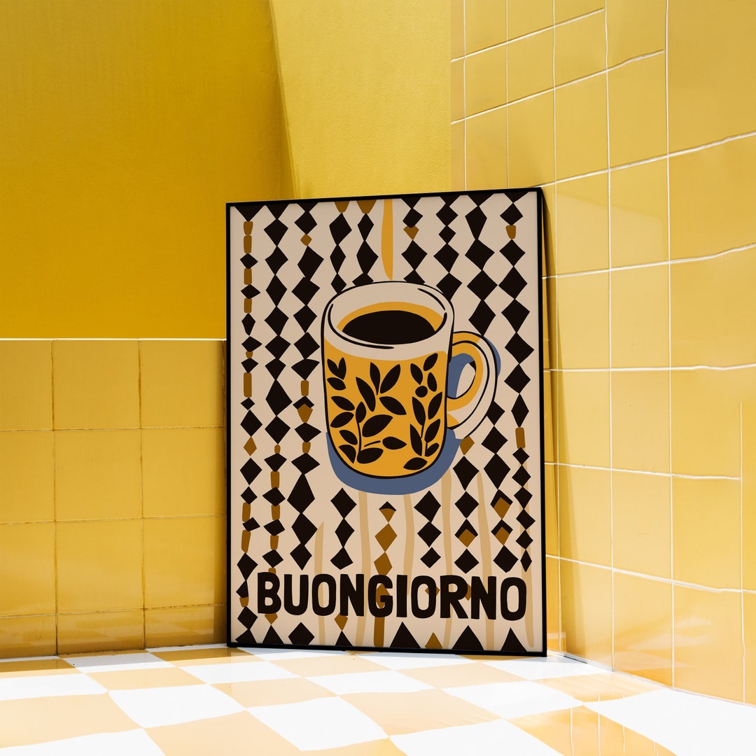 Buongiorno COFFEE POSTER 'good Morning' Print - Etsy
