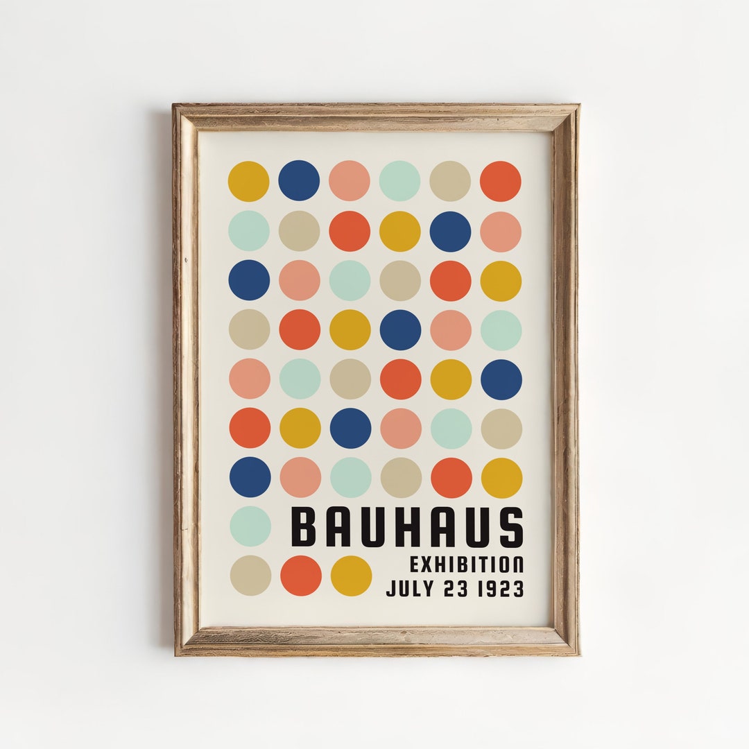 BAUHAUS DOTS POSTER Bauhaus Dots Print, Bauhaus Exhibition Poster ...