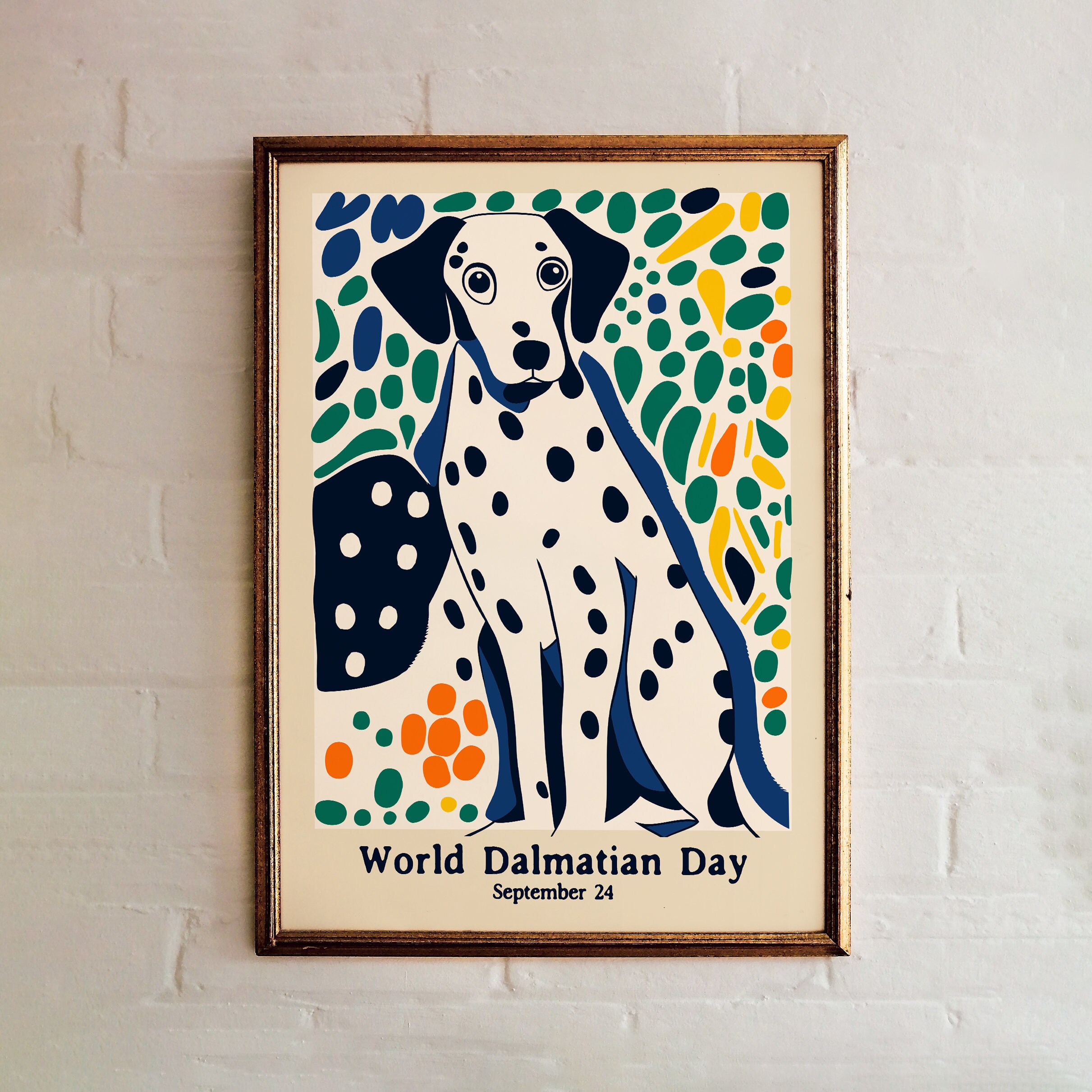 WORLD DALMATIAN DAY Poster Illustrated Portrait Ideal - Etsy