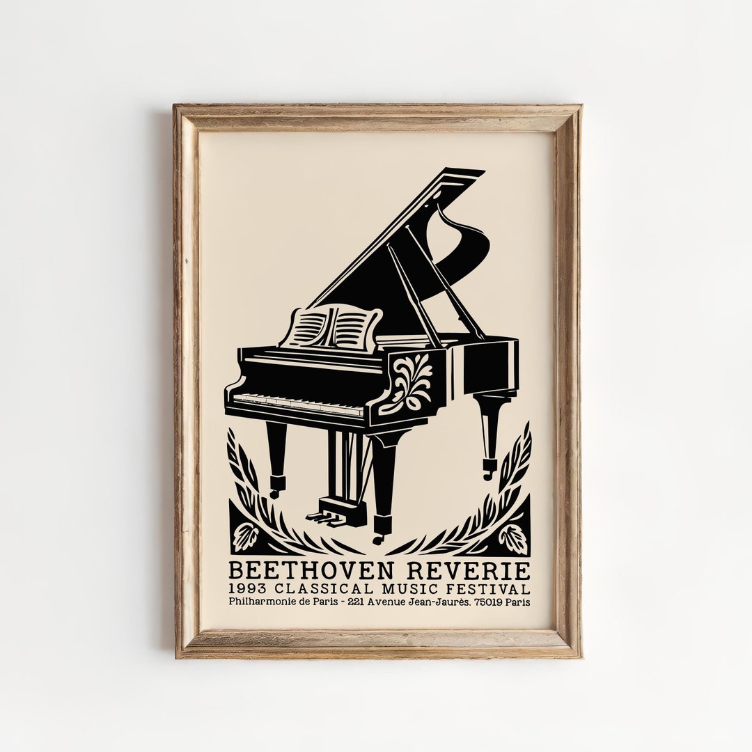 Beethoven Classical Music Festival Poster Print | 1993 Piano Concert ...