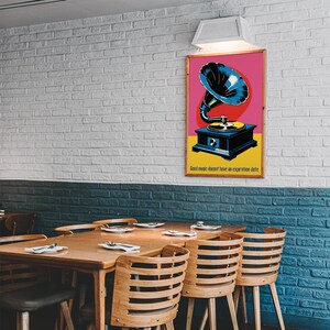 Gramophone Poster - Retro Music Art Print - Good Music Doesn't Have an ...