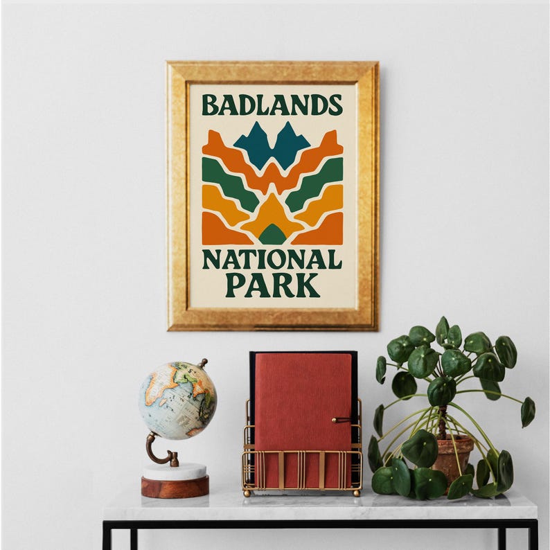Badlands National Park Poster Print - Nature Wall Decor Travel ...