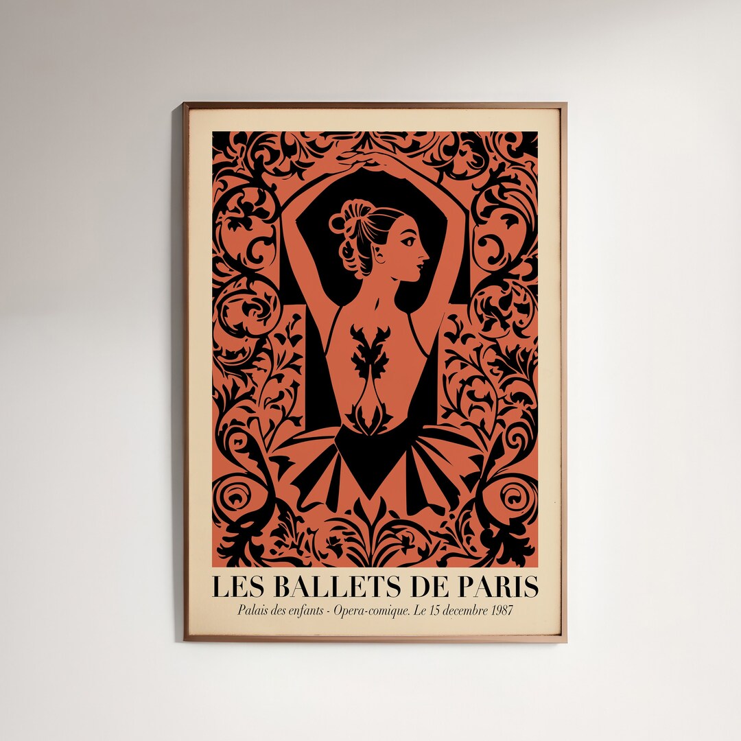 1987 FRENCH BALLET POSTER Classic Dance Poster Les Ballets De Paris ...