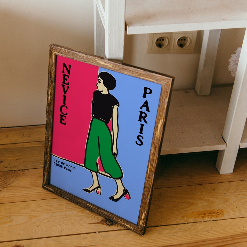 French Fashion Poster Retro Concept Store Poster - Etsy