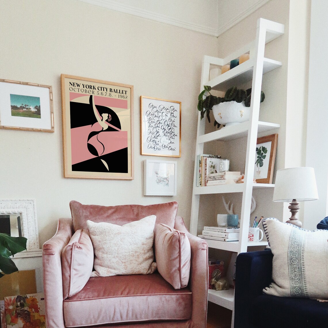 New York City Ballet Poster Retro Ballerina Wall Art Large - Etsy