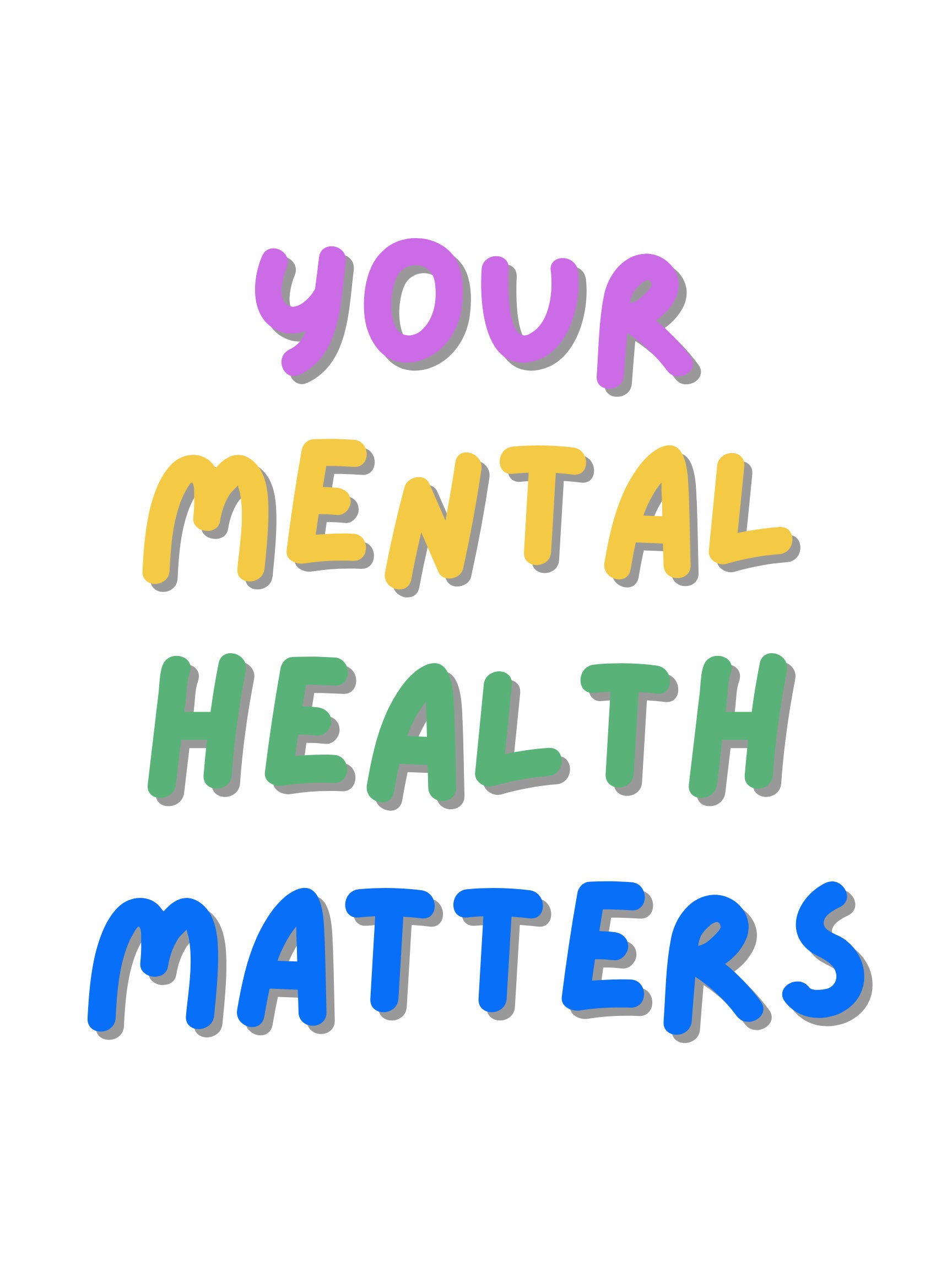 Your Mental Health Matters Print - Etsy