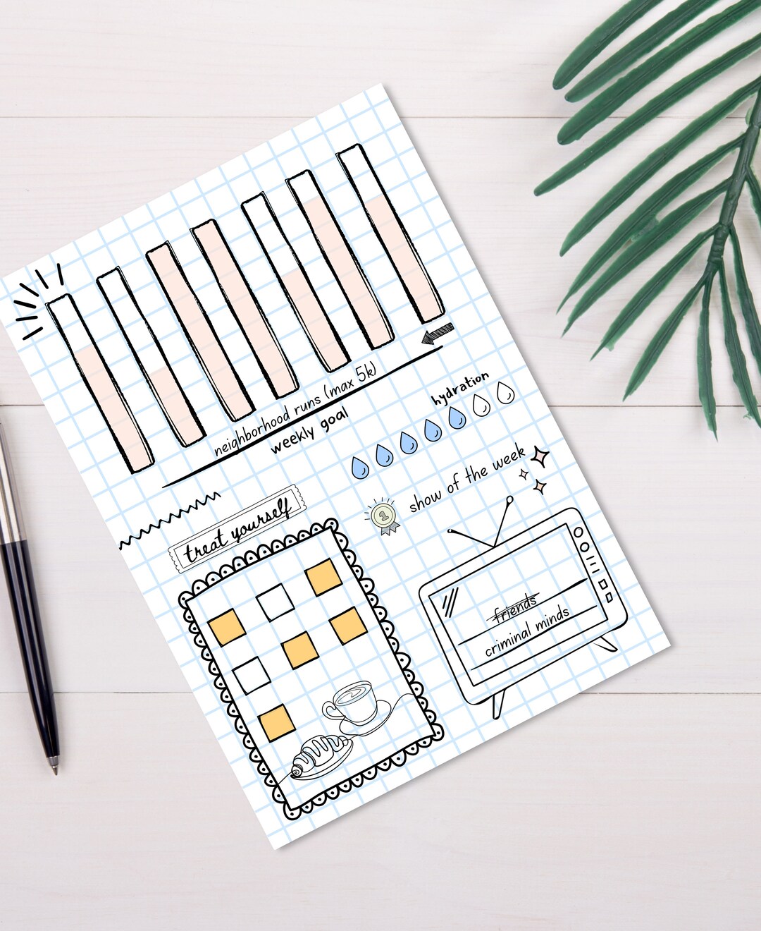 Throwback Binder Doodles Tracking Sheet Printable - Etsy