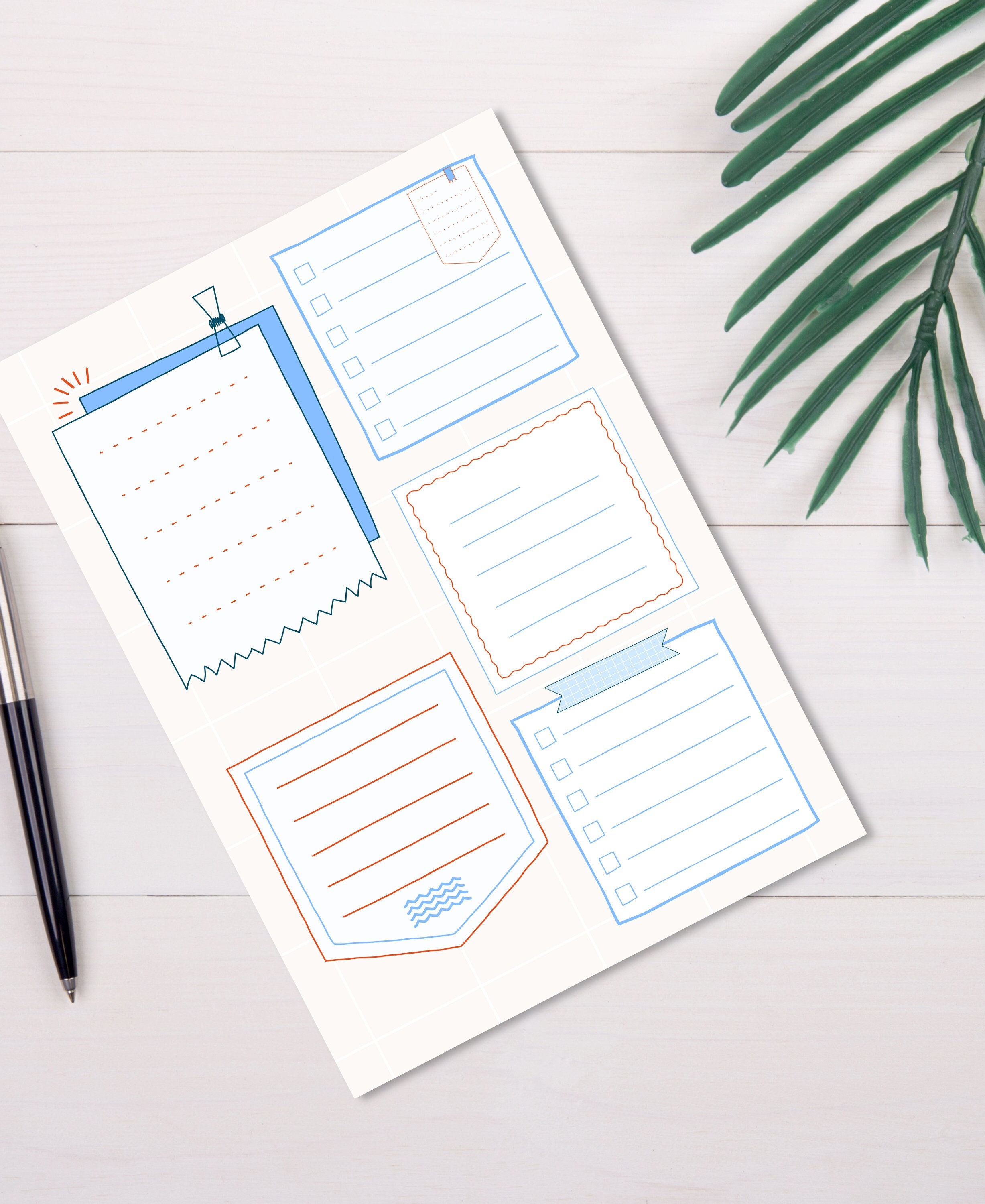 Nautical Note Set Printable - Etsy