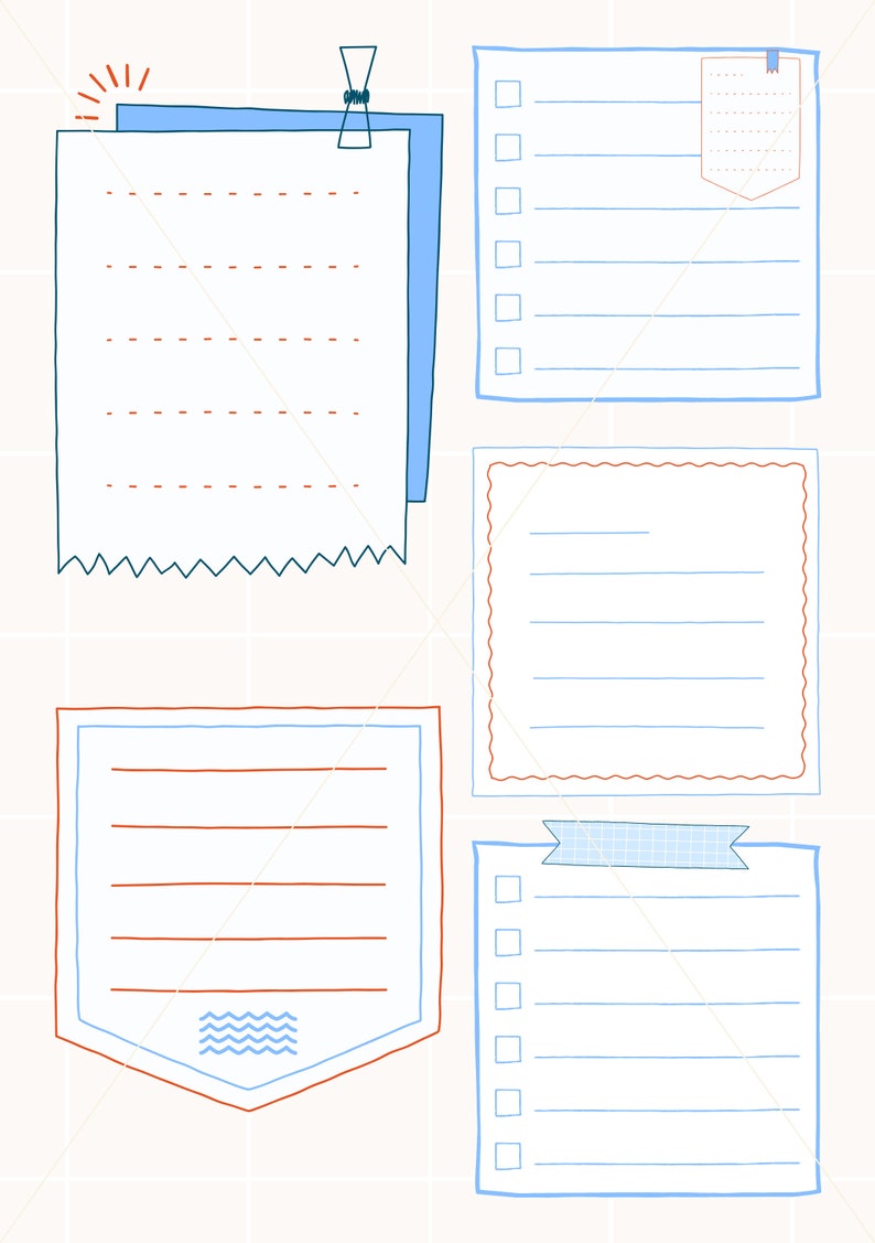 Nautical Note Set Printable - Etsy