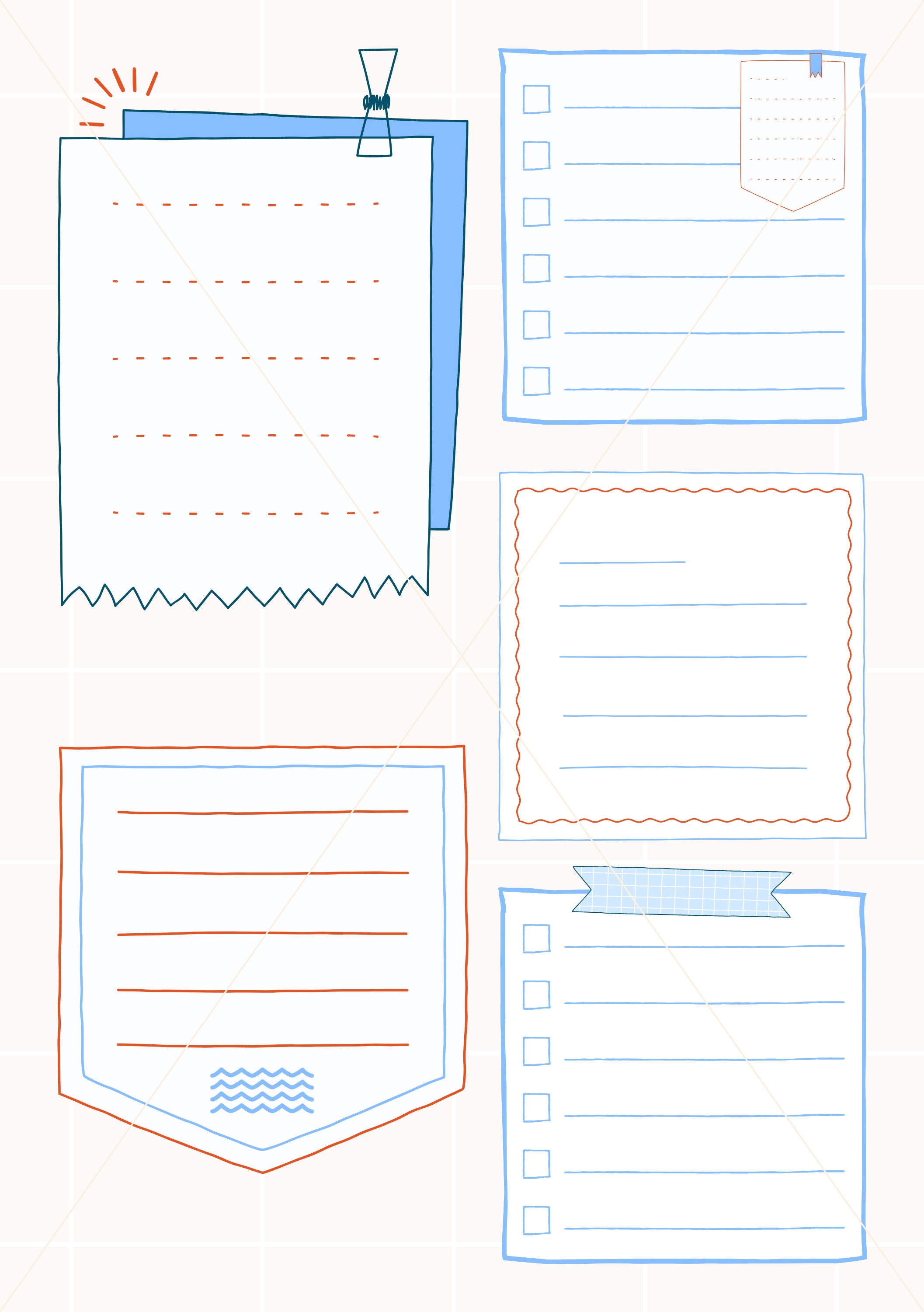 Nautical Note Set Printable - Etsy