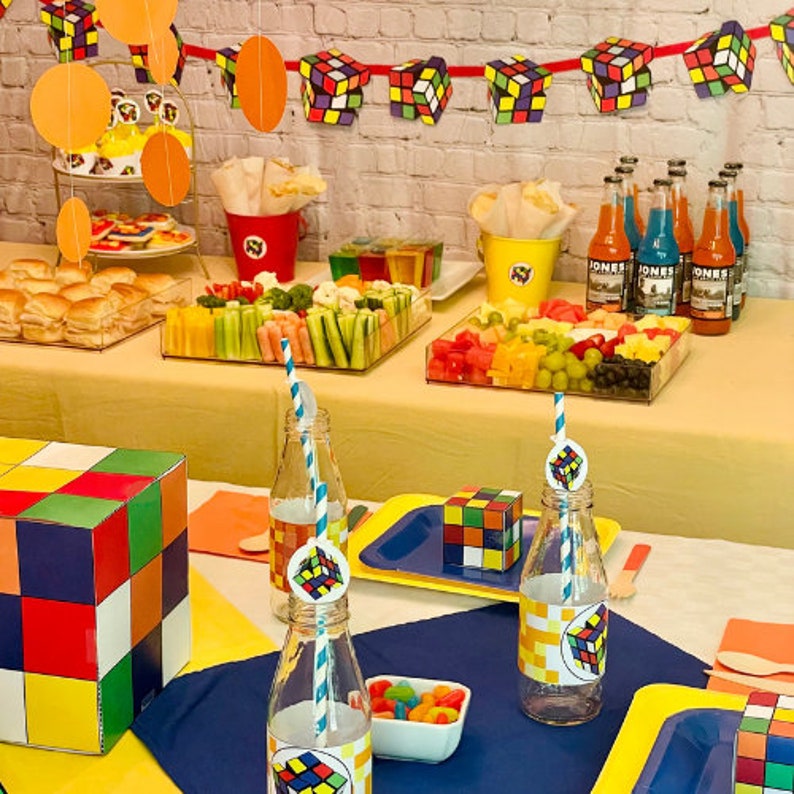 Rubik's Cube Party Printables Package - Etsy
