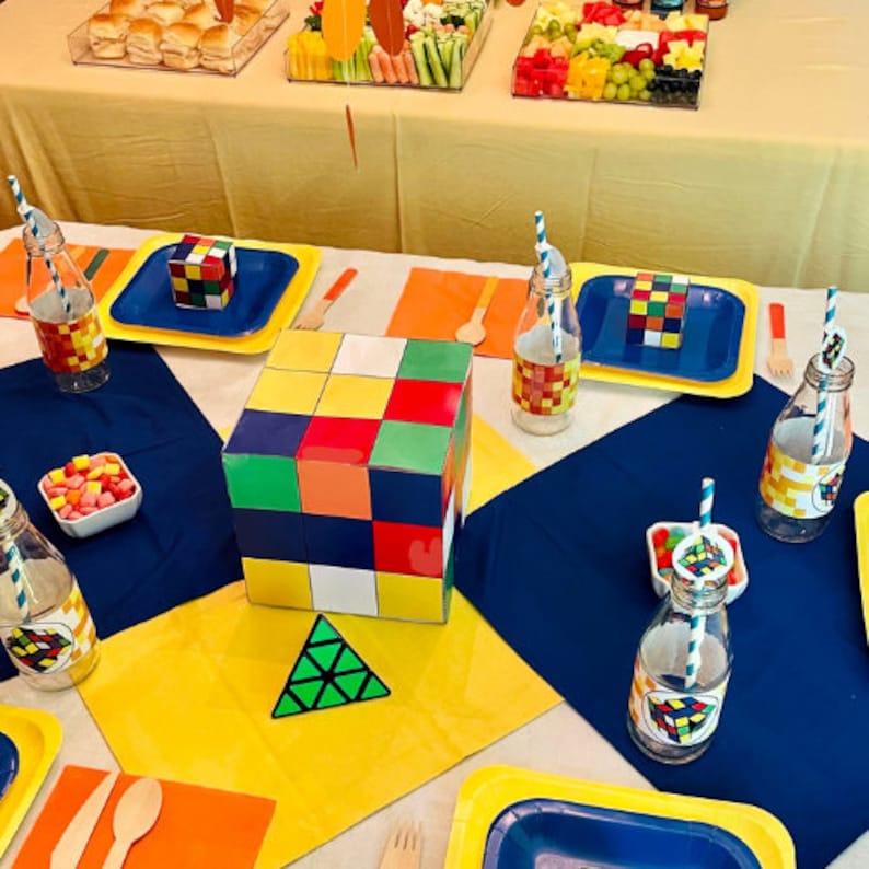Rubik's Cube Party Printables Package - Etsy