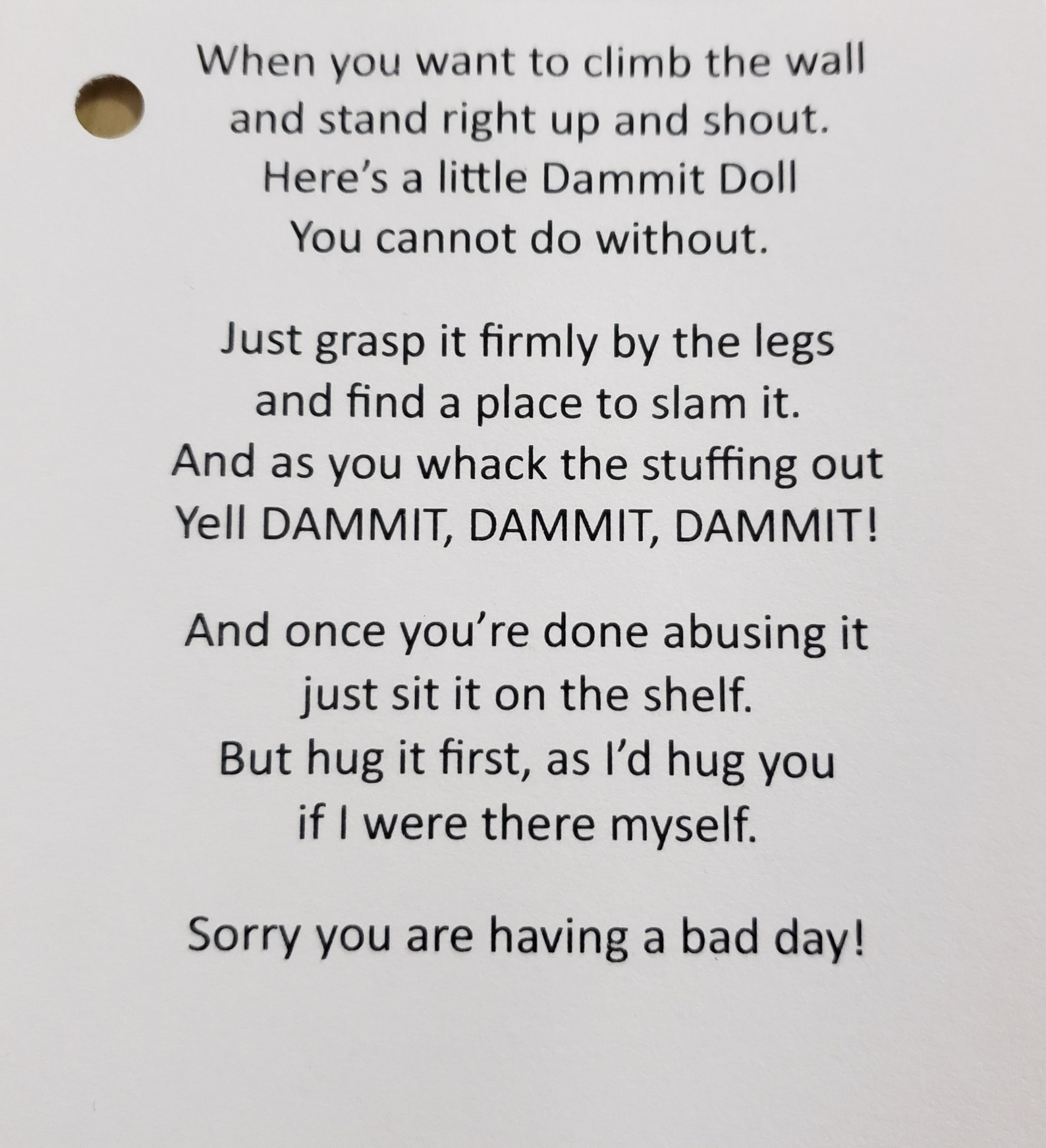 Dammit Doll | Perfect Gift for a Bad Day | Handmade in Texas - Etsy