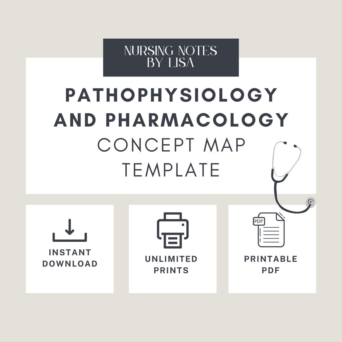 Pharmacology and Pathophysiology Concept Map for Nursing Students ...