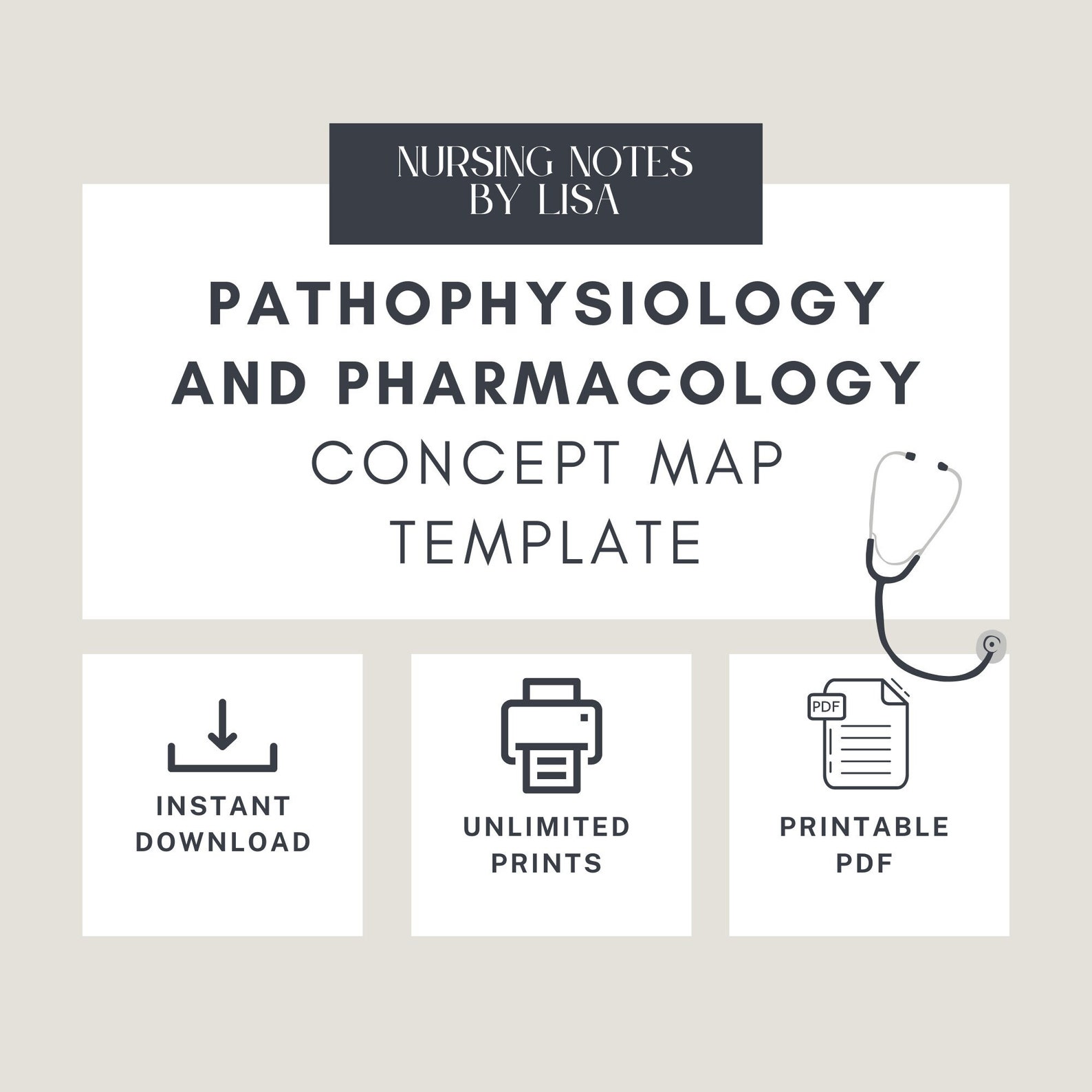 Pharmacology and Pathophysiology Concept Map for Nursing Students ...