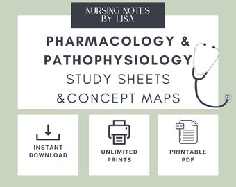 Pharmacology and Pathophysiology Concept Map for Nursing Students ...