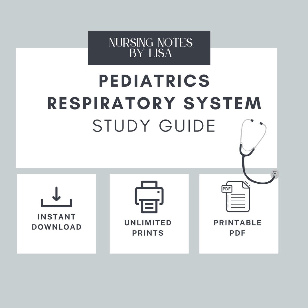 Pediatrics Respiratory System Study Guide - Ideal for Nursing Students ...