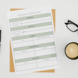 Nursing School Care Plan Template - Great for Nursing Students ...