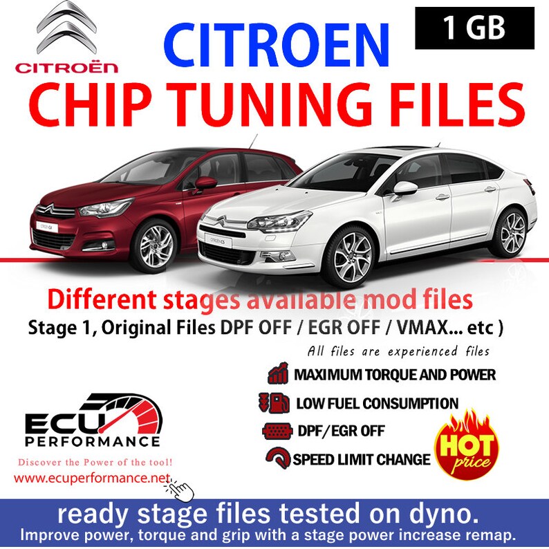 Citroen Remap Tuning Files, Stage 1/2, DPF/EGR Off - Etsy