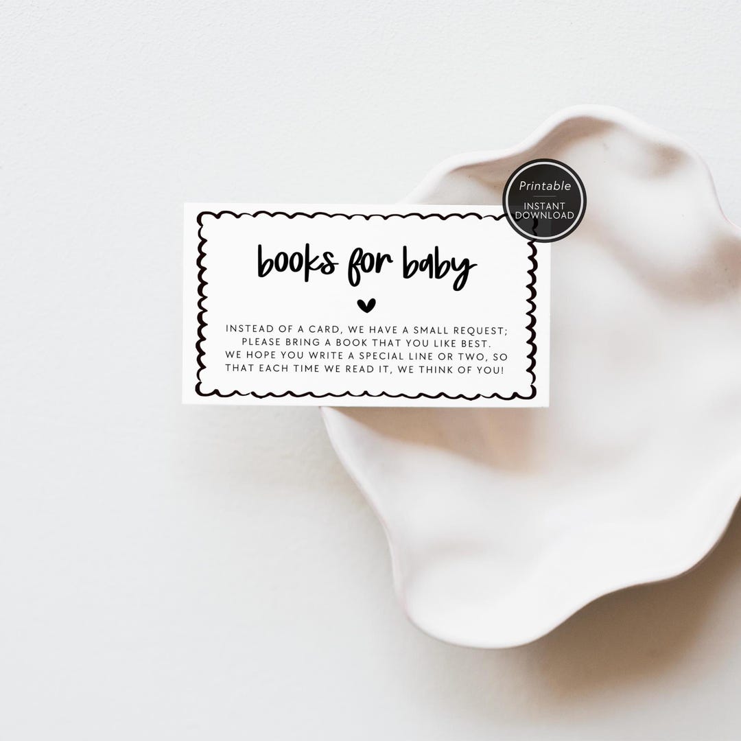 Printable Books for Baby Request Whimsical Hand Drawn | Baby Shower ...