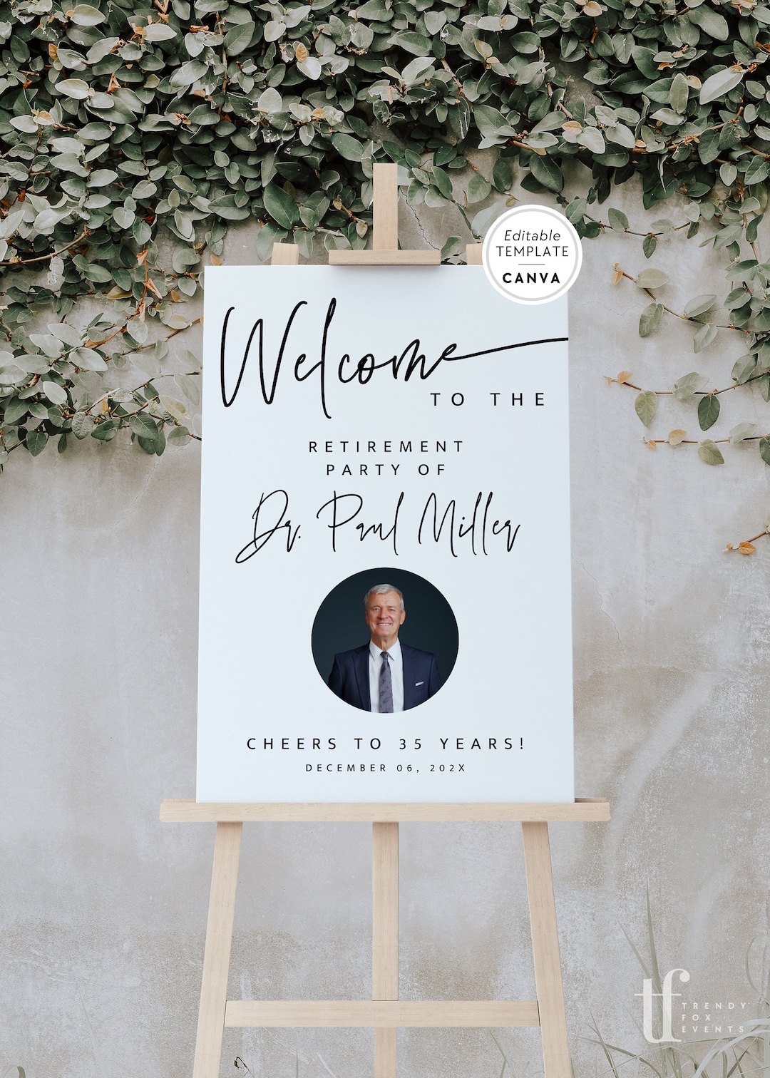 Retirement Celebration Welcome Sign Canva, Retirement Party Welcome ...