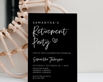 Man Retirement Party Invitation, Retirement Celebration Card With Photo ...