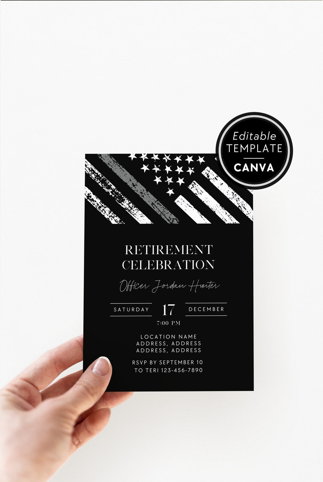 Correctional Officer Retirement Invitation, Printable Corrections ...