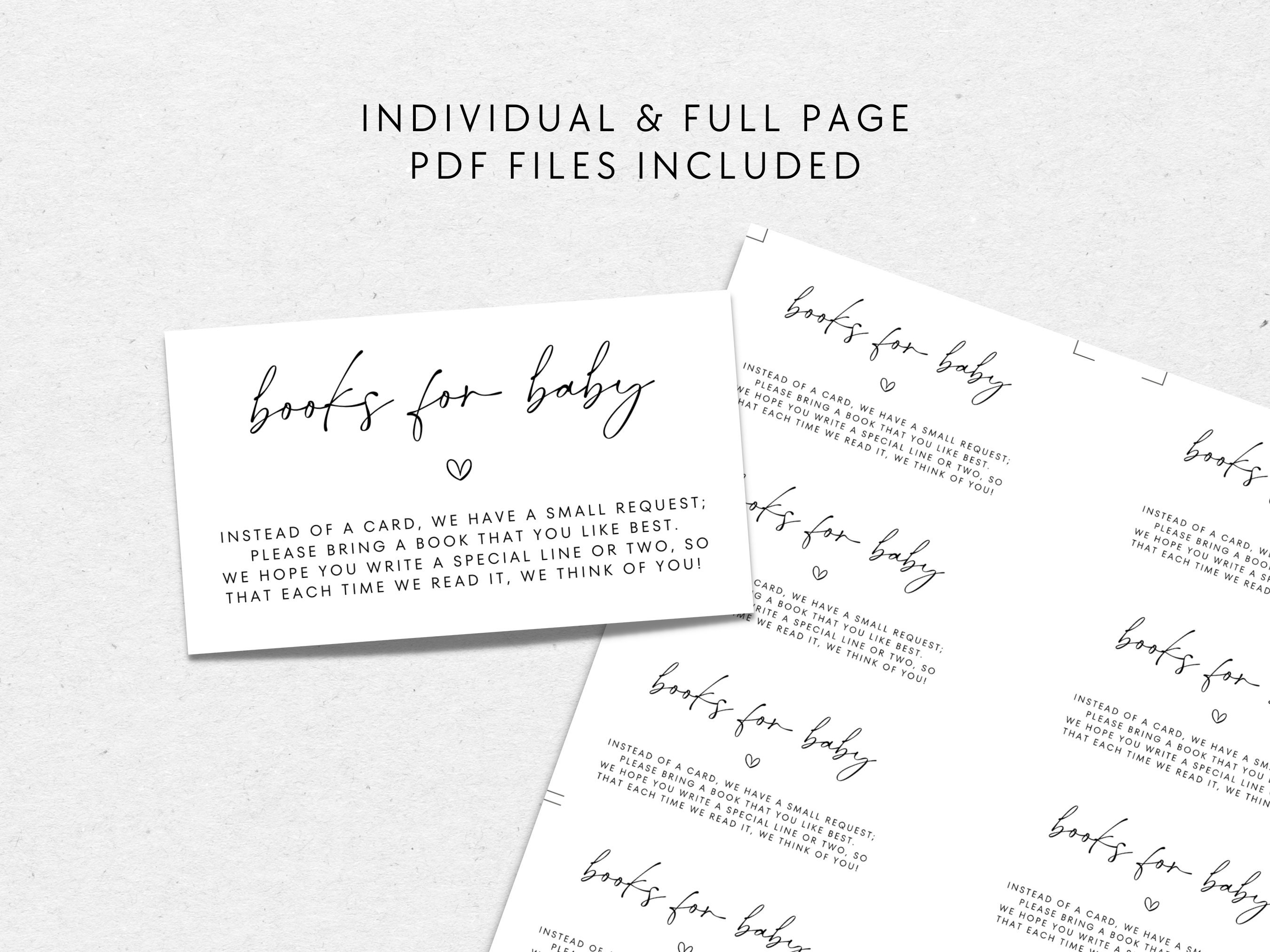 Printable Books for Baby Request | Printable Baby Shower Invite Insert ...