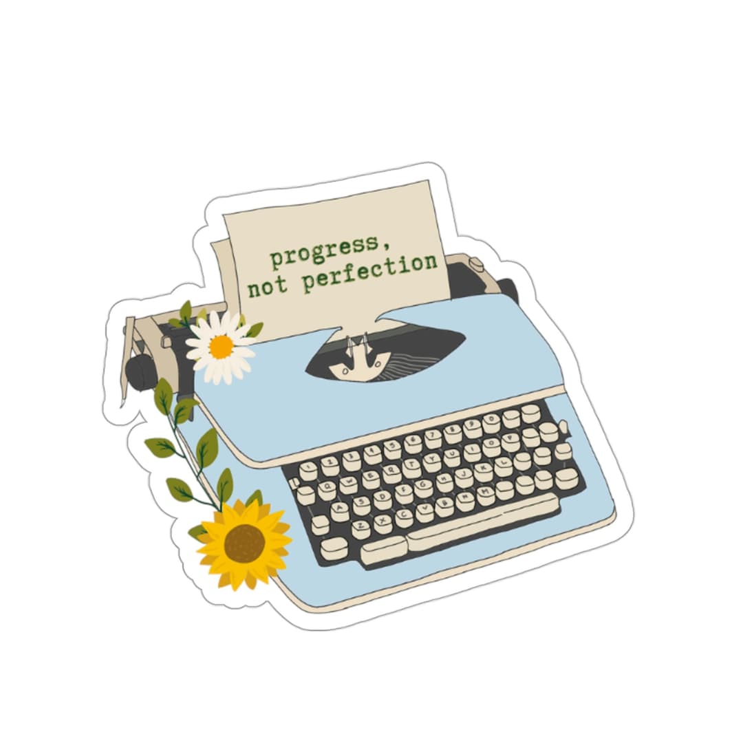 Writing Sticker, Typewriter Sticker, Poetry Sticker, Writing Motivation ...