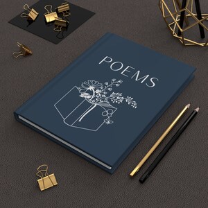 Poetry Journal Aesthetic Floral Poetry Notebook Hardcover Poem Journal ...