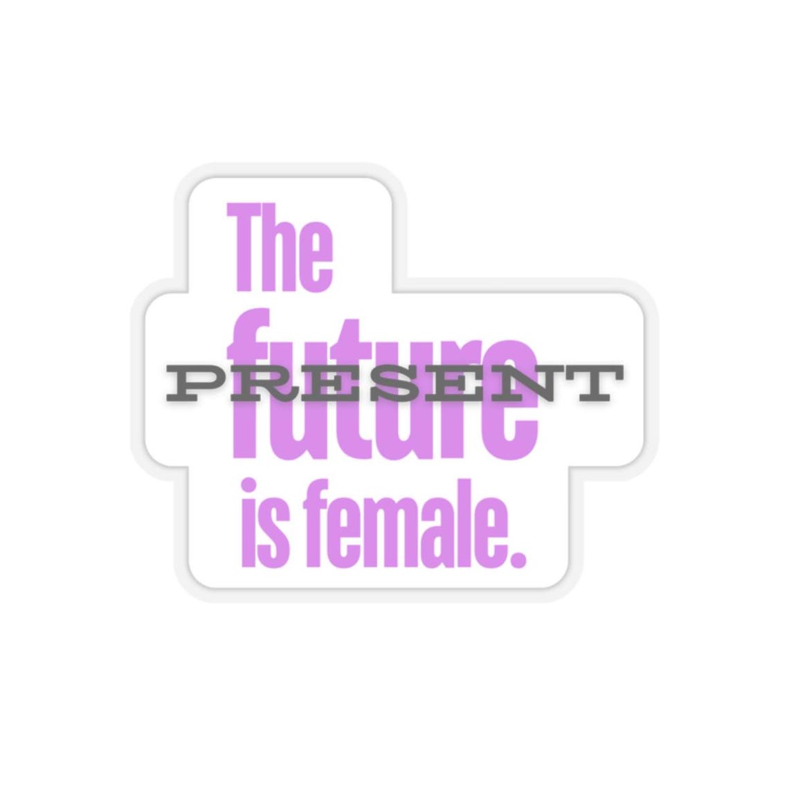 The Future is Female Sticker the Present is Female Sticker Laptop ...
