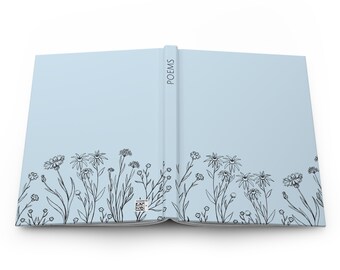 Poetry Journal Aesthetic Floral Poetry Notebook Hardcover Poem Journal ...