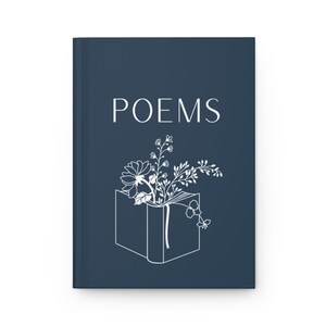 Poetry Journal Aesthetic Floral Poetry Notebook Hardcover Poem Journal ...