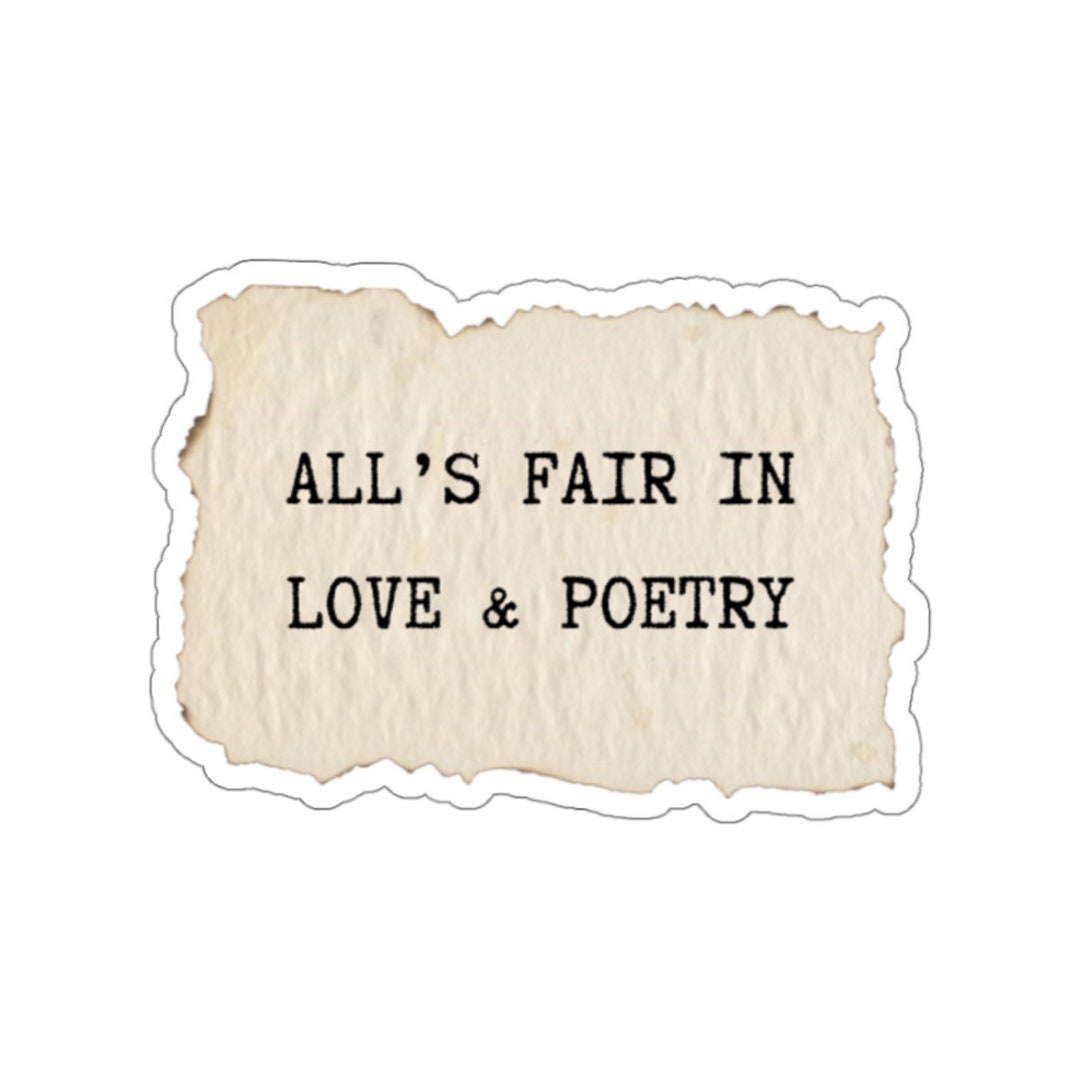 Tortured Poets Department Sticker, Poetry Sticker, Writing Sticker, All ...